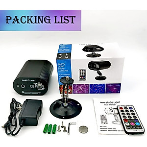 Party Lights Disco Light,RGB LED Strobe Lights Dj Lights Projector with Remote Control for Party Decorations Xmas Club Gift Karaoke KTV Bar Dances