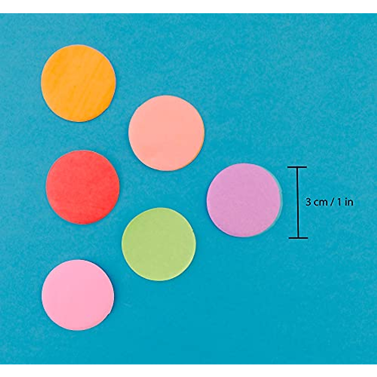 La Sol Imports Round Pastel Tissue Confetti Circle Dots Rainbow Confetti for Party Table Wedding Celebrations Multicolor Biodegradable Paper Tissue 1 inch Circles 1.4 Oz 1.4 Ounce Pack of 1