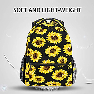 Kcldeci Sunflower Kids Backpack for Girls Sunflower Backpacks Elementary Bookbags School Bags Bookbag Casual Daypack