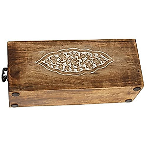 Mother's Day Gifts Hand Carved Wooden Kitchen Utensil Holder With 3 Compartments Wood Utensil Organizer for Cutlery, Napkins, Cups Caddy Organizer | 12 X 4 X 5 Inch