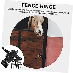 Fence Door Hinge Gate Locks for Outdoor Fence Hidden Door Gate Latches for Metal Door Closer Hinge Metal Fencing Double Sided Door Lock Fence Gate Lock Gate Locks for Wooden Fence
