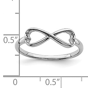 IceCarats 925 Sterling Silver Infinity Twisted Love Knot Symbol Heart Woven Crisscross Band Statement Ring Size 8