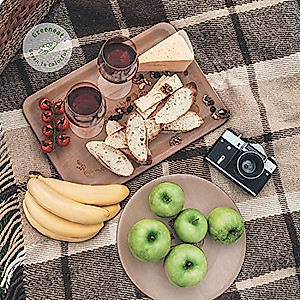 Greeneat Disposable Eco-Friendly Compostable Plates Set For Birthdays Events Party, Sturdy & Heavy Duty (XXL)