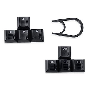 WEILIN Texture Tactility Backlit Keycaps Replacement for Cherry 2.0/5.0/6.0/9.0 Gaming Keyboards (Black)