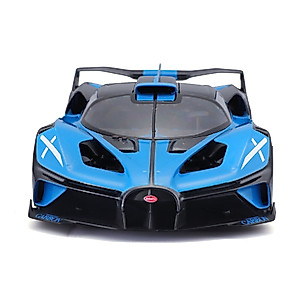 Bburago - 1/18 Scale Model Compatible with Bugatti Bolide W16 8.0 2020 Sports Car Die-Cast Scale Model Replica Miniature (Blue), Kids
