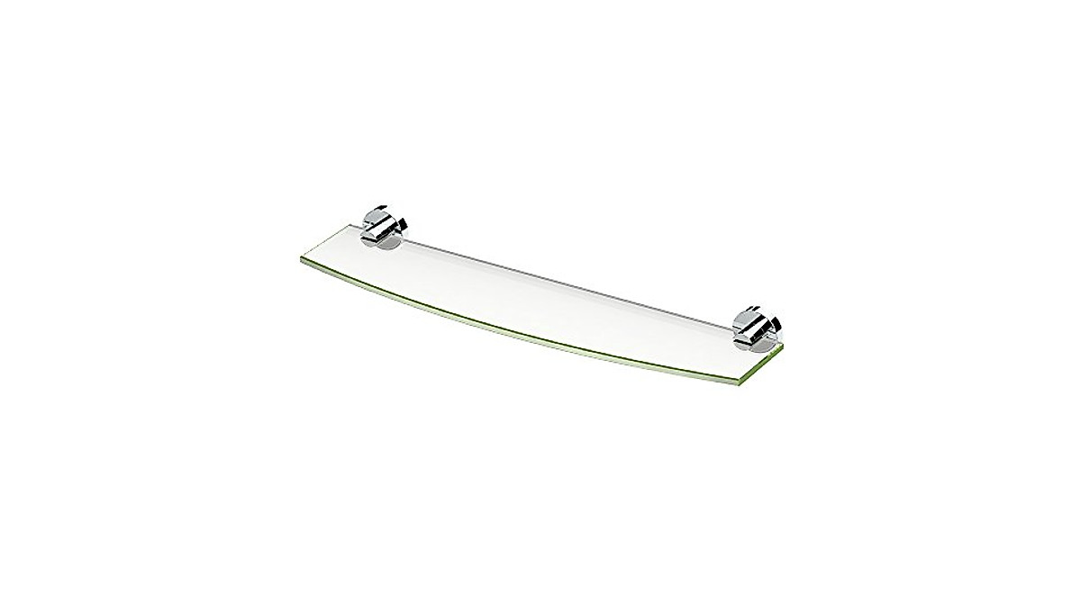 Gatco Glam Glass Shelf 20 Inch Chrome - Modern Bathroom Storage