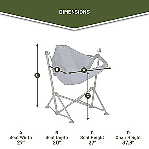 Timber Ridge 7.48" x 39.37" Padded Portable Folding Hammock Chair, Blue