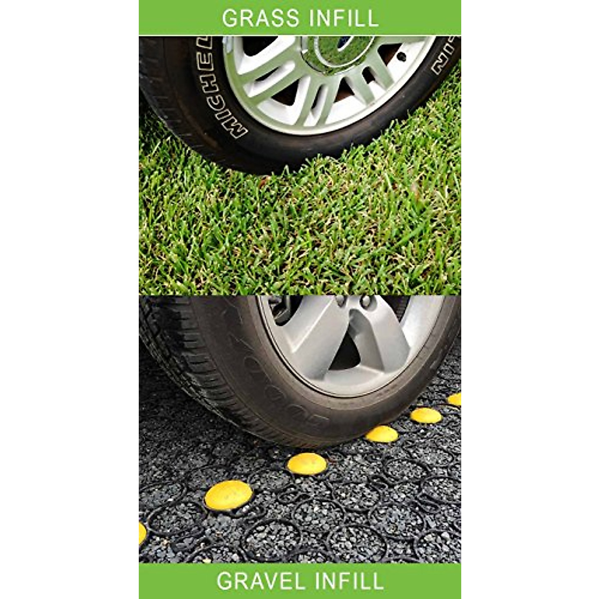 TRUEGRID | PRO Plus Permeable Pavers | Designed for Roads, Parking Lots, Stables | Outdoor Pavers | 1.8" Depth, 250,000+ lb Load Class | Pack of 10 (40 Square Feet)