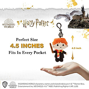 Plush Harry Potter Keychains Set – 3 Washable, Polyester Figures Including Hermione, Ron & Dobby – Harry Potter Gifts, Accessories, Collectibles, Party Favors, Merch by PMI, 4.5 In.