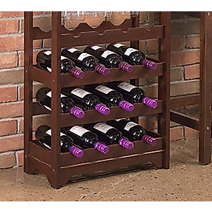 Merry Products 16-Bottle Wine Rack, Espresso