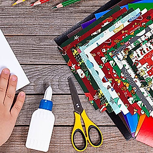 20 Sheets Christmas Fabric Bundles Sewing Craft Square Patchwork Precut Printed Fabric Scraps Quilting Sewing Polyester Fabric for DIY Christmas Stocking Wreath Doll Dress Apron Supply