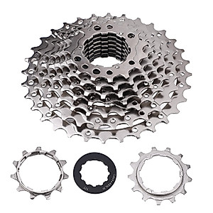 Bike Freewheel Cassette Sprocket, 9/10/11/12 Speed 32/36/42/46T Road Bicycle Replacement Accessories, Bicycle Multiple Freewheel,Bike Sprocket(9S 11-32T), Freewheel Bike Cassette Road 11-32T Spro