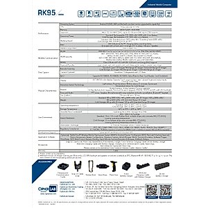 CipherLab RK95 2D Imager/Barcode Scanner/UPC Reader Android 9 Worldwide GMS & AER Certified 802.11 a/b/g/n/ac Bluetooth 5.0 Non-NFC 3,000 mAh Li-ion Battery