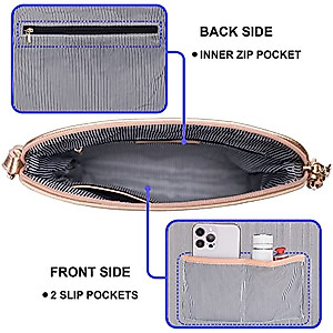 Solene Womens Lightweight Medium Crossbody Purse with Tassel, Perfect Size Crossbody Bags for Daily Use, travel - LP062 (Nude-Rose5)