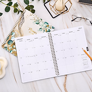 Academic Planner 2023-2024, July 2023 - June 2024, Weekly Planner, 8'' x 10'', Monthly Tabs, Holidays, Twin-wire Binding, Thick Paper, Check Boxes, Flexible Cover