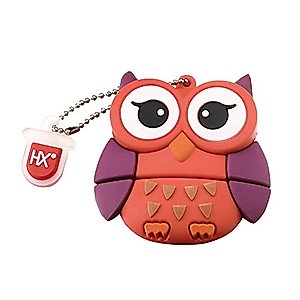 USB Flash Drive, 8GB / 16GB / 32GB / 64GB Silicone USB 2.0 USB Memory Stick Data Storage Pendrive Thumb Drives (64GB, Cute Owl)