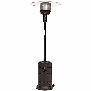 Amazon Basics 46,000 BTU Outdoor Propane Patio Heater with Wheels, Commercial & Residential - Sable Brown
