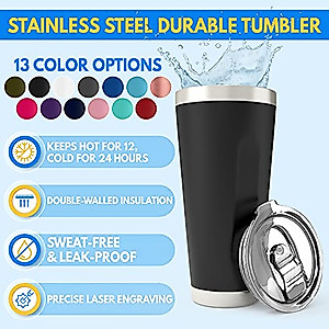 Be Burgundy Personalized Tumbler with Engraved Name - 12 Designs, 20 Oz Coffee Tumbler with Slider Lid, Teal, Double Wall Insulated Tumbler- Gift for Women, Mom, Personalized Gifts for Women