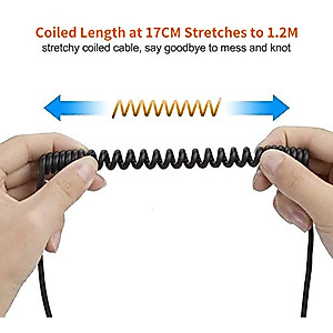 CableCreation Coiled USB to Micro USB Cable 0.56ft to 4ft, USB 2.0 A to Micro USB Charging Data Cord Works for Android Smartphone,Tablet, Wall and Car Charger, Space Gray