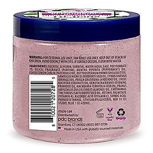 Dr Teal's Shea Sugar Body Scrub, Black Elderberry with Essential Oils, 19 oz (Pack of 3) (Packaging May Vary)