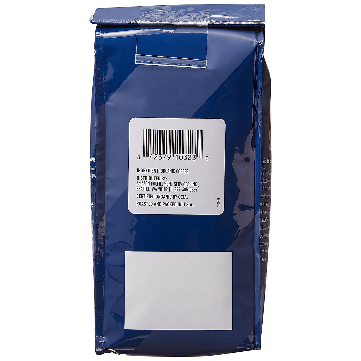 Amazon Fresh Organic Fair Trade Sumatra Whole Bean Coffee, Dark Roast, 12 Ounce