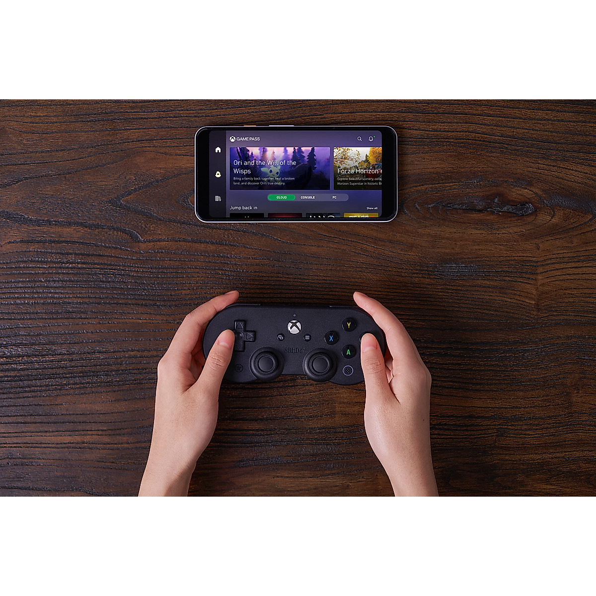 8Bitdo Sn30 Pro Bluetooth Controller for Mobile & Xbox Cloud Gaming on Android, Gaming Controller for iPhone, iPad, macOS and Apple TV (No Mobile Clip) - Not for Xbox