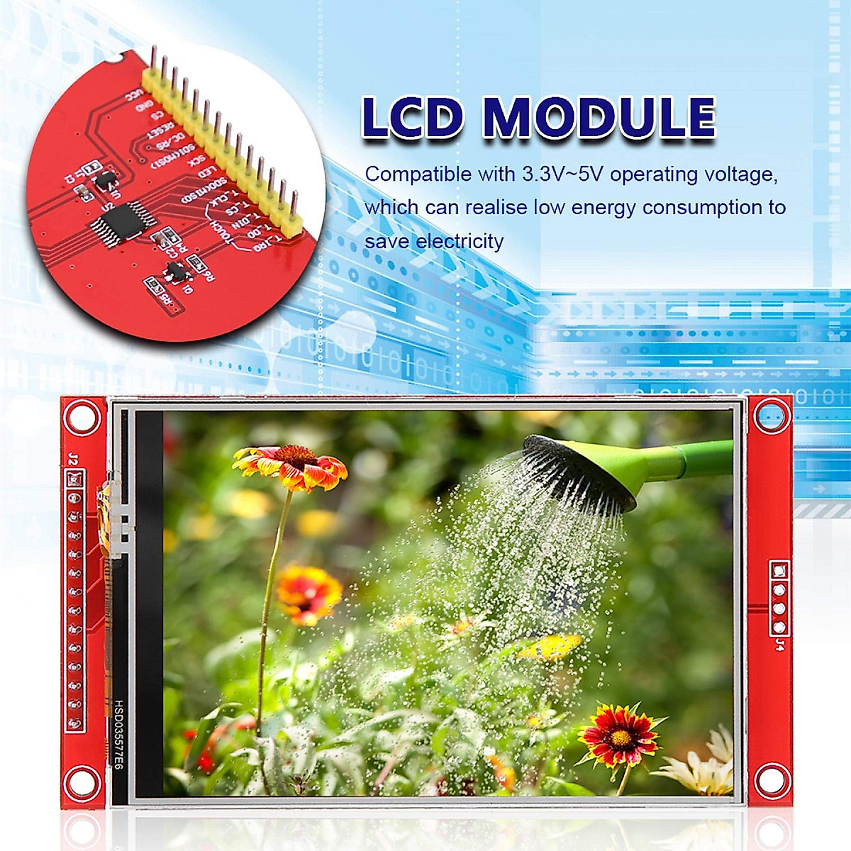 TFT Touch Screen, Display Module LCD Board Touch, LCD Module Display Serial Peripheral Interface ILI9488 HD 480x320 3.5in