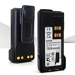 elxjar (2-Pack) 7.4V 2600mAh PMNN4409AR Replacement Two-Way Radio Battery for Motorola XPR7350 XPR7580 XPR7550 XPR3300 APX4000 APX1000 XPR3300 XPR3500 XPR7550 XPR7580 XPR7350 DP4400 PMNN4448