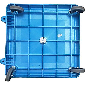 Carlisle FoodService Products E-Z Glide Warewashing Rack Dolly Dishwashing Rack Dolly with Drain for Kitchen and Restaurants, Plastic, 22.5 x 22.5 x 8 Inches, Blue