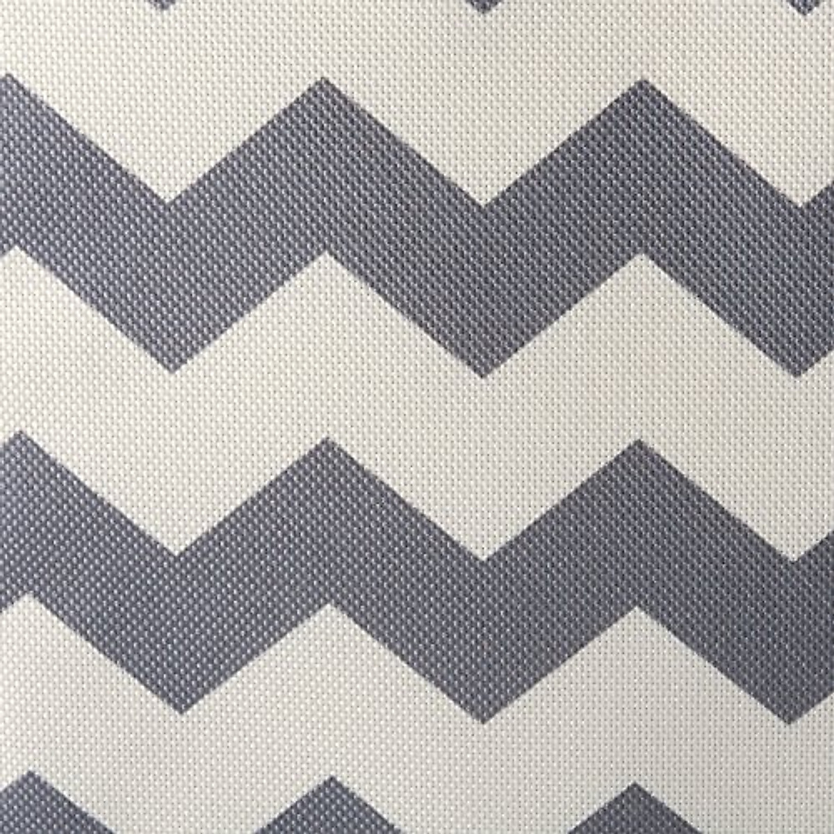 DII Collapsible Polyester Storage Bin, Trapezoid Chevron, Gray, Medium