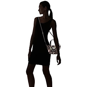 Karl Lagerfeld Paris Women's Amour Small Backpack Handbags Crossbody,Black Ivory Pink Combo Chantelle,One Size