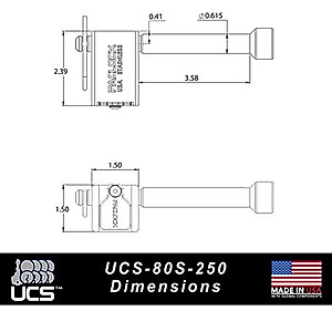 PACLOCK | UCS-80S-250 Trailer Hitch Lock | 5/8" Pin for 2", 2-1/2", & 3" Receivers | Stainless Steel | Anti Theft Device | 6 Pin Cylinder