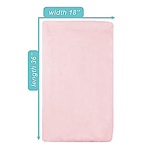 American Baby Company 2 Pack 100% Cotton Knit Fitted 18" x 36" Cradle/Bassinet Sheet - Compatible with Mika Micky Bassinet, Pink, Soft Breathable, for Girls