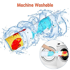 Baby Bath Mat for Tub for Kids, 40in x 16in Non Slip Cartoon Bath Tub Shower Mat Anti Slip with Drain Holes and Suction Cups Machine Washable, Little Whale