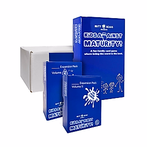 Kids Against Maturity: Card Game for Kids and Families, Super Fun Hilarious for Family Party Game Night, Combo Pack with Expansion #1 and #2