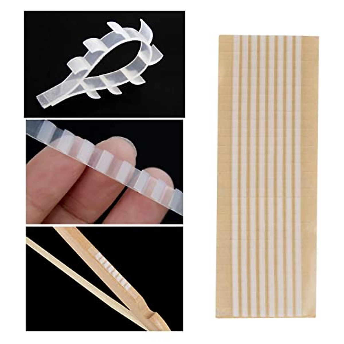 Non Slip Hanger Grips, 200PCS Self Adhesive Silicone Clothes Hanger Strips Clear with Fins for Clothing Hanger, 0.24 x 2.76in
