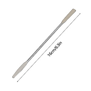 2 PCS Stainless Steel Lab Spatula, Lab Laboratory Mini Double-Ended Spatula, Lab Mini Double Ended Spatula, Micro Spatula, Semi-Micro Shovel Tapered Arrow End Flat Ends