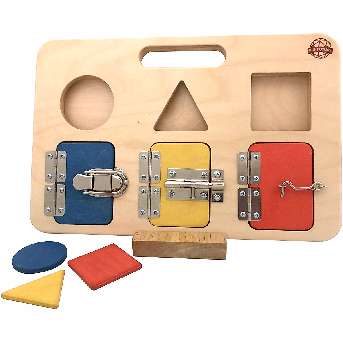 Montessori Busy Board for Toddlers - Shape Sorter - Latch Board - Educational Toy