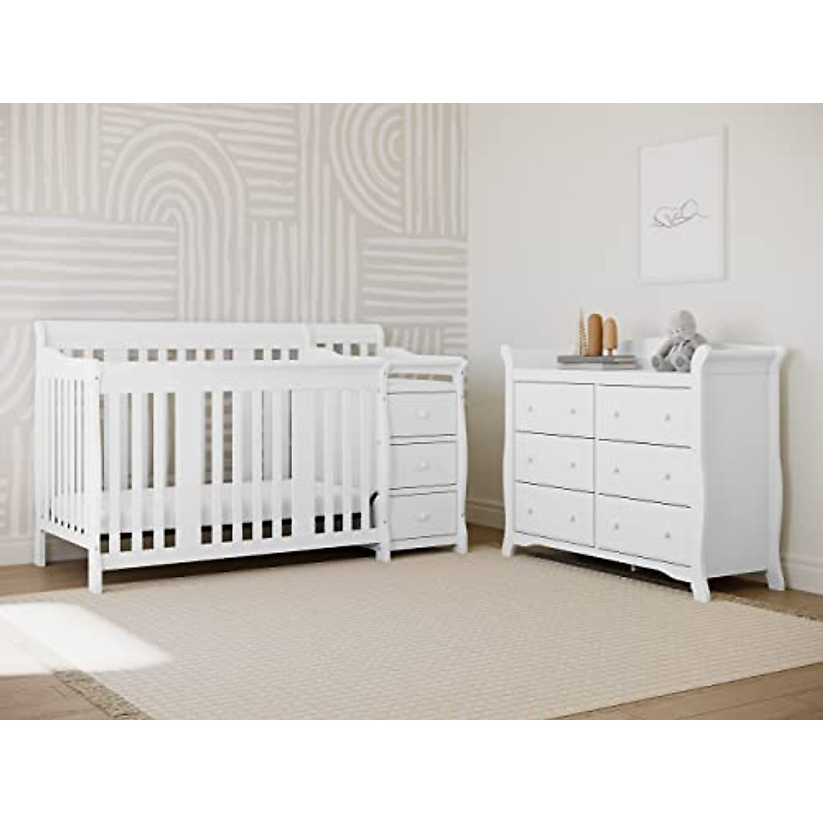 Storkcraft Avalon 6 Drawer Double Dresser (White) – Dresser for Kids Bedroom, Nursery Dresser Organizer, Chest of Drawers for Bedroom with 6 Drawers, Classic Design for Children’s Bedroom