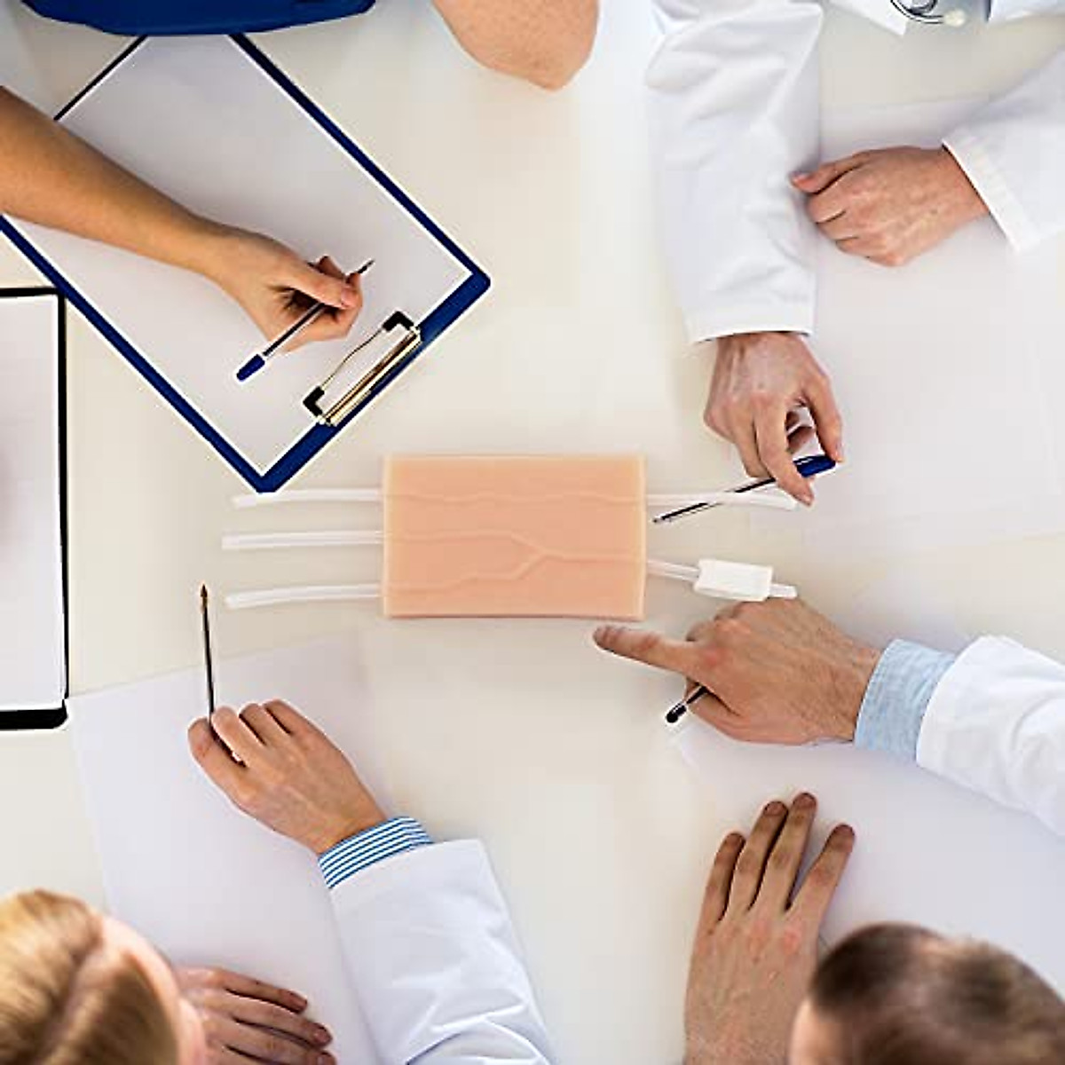 Ultrassist IV Insertion/Injection Training Pad with Simulated Dermatoglyph and Raised Veins for Nursing Student Training, Practice and Education