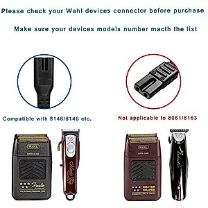 for Wahl Magic Clipper Cordless Charger, 4V Wahl Clipper Charger for Wahl 8164/8591/8148/8504, Wahl 5-Star Magic Clip Cordless Trimmer, Wahl 1919 100 Year Hair Clipper