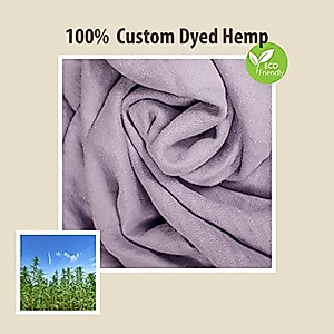 Urbane Luggage Hemp Tote Bag: Padded Shoulder Straps, Lined Tote, Eco-friendly Holiday Gift for Men and Women (Purple)