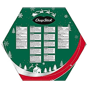 12 Days of ChapStick Holiday Advent Calendar Lip Balm Gift Set, Lip Care - Pack of 12