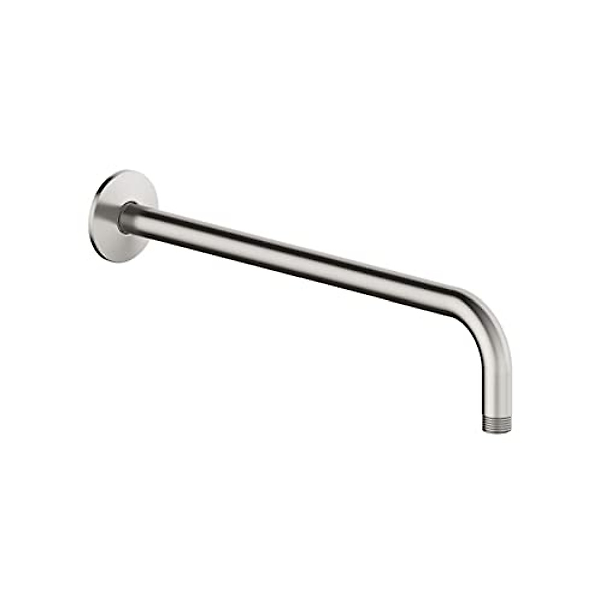 Design House 841494-SN 90-Degree 14.5-inch Steel Arm and Flange for Wall-Mounted or Fixed Rain Shower Head, Satin Nickel