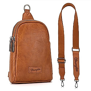 Wrangler Small Crossbody Sling Bag for Women Cross Body Purse Chest Bags for Travel