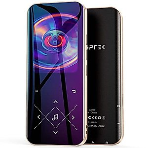 32GB MP3 Player with Bluetooth 5.3, AGPTEK A09X 2.4" Screen Portable Music Player with Speaker Lossless Sound with FM Radio, Voice Recorder, Supports up to 128GB, Black