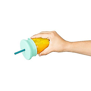 Boon SNUG Straw Lids, Assorted Colors (Pack of 3), Green