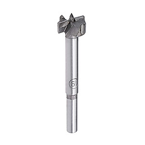 uxcell Forstner Drill Bits 19mm, Tungsten Carbide Wood Hole Saw Auger Opener Woodworking Hinge Hole Drilling Boring Bit Cutter Gray with Case