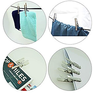 Peggy’s Long-Lasting Stainless Steel Pegs ● Set of 20 Clothespins ● Heavy Duty & High Grade for Durable Use Outdoors and Indoors ● By Peggy’s Smart Items