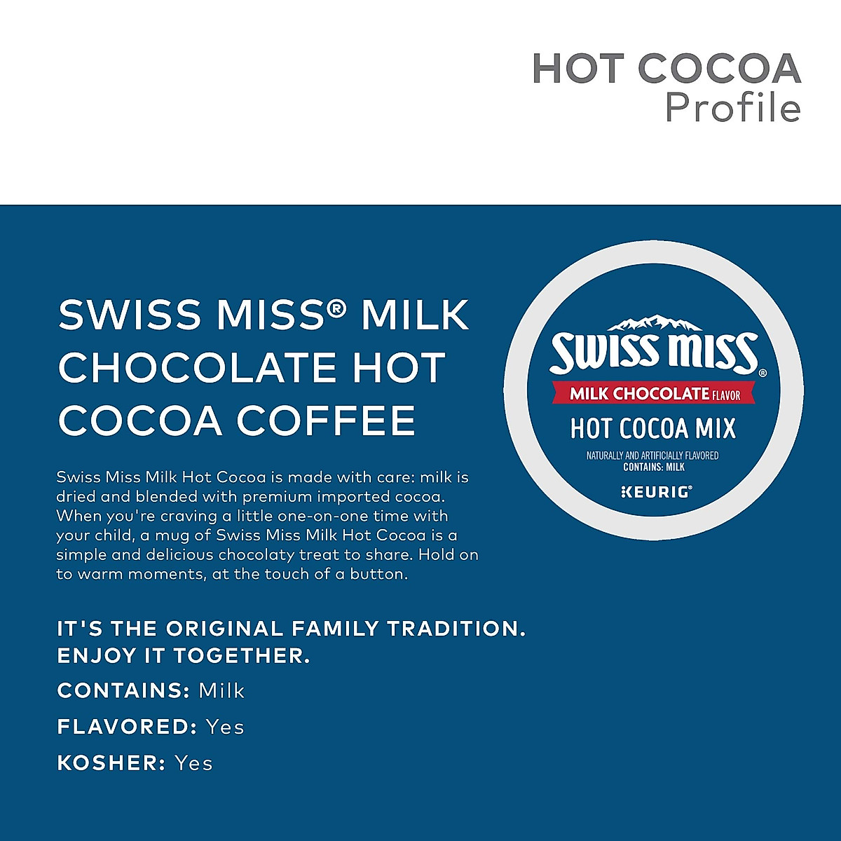 Swiss Miss Milk Chocolate Hot Cocoa, Keurig Single-Serve Hot Chocolate K-Cup Pods, 28 Count
